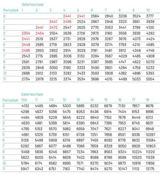 Salarisschalen Gemeenten 2025 - FNV