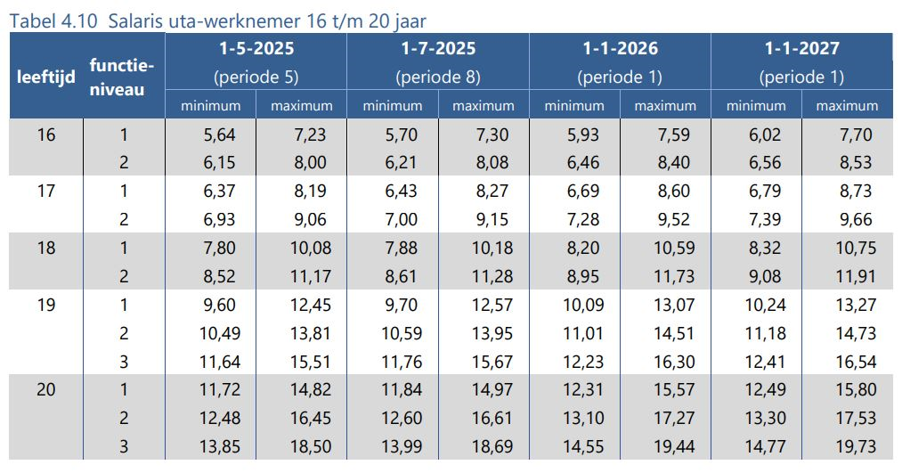 Salarisschalen Bouw en Infra 2025 - FNV